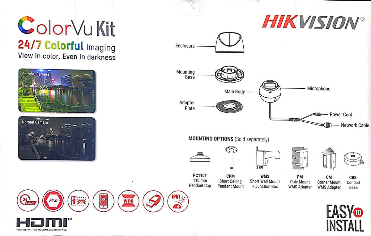 Hikvision IP Security Camera Kit 4 Channel 4K NVR with 4 x 4MP Turret ...