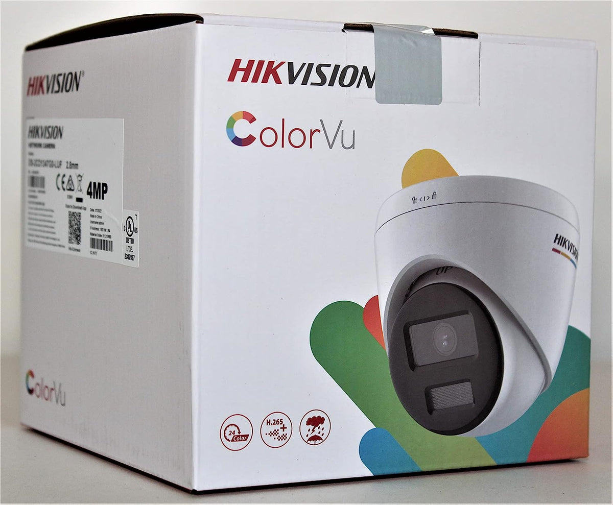 Hikvision ColorVu 4MP H.265+ PoE IP Camera Wide Angle 2.8mm Built-in M ...