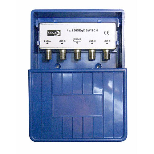 4x1 DiSEqC 2.0 Switch in Weather-Proof Box – Angel Electronics